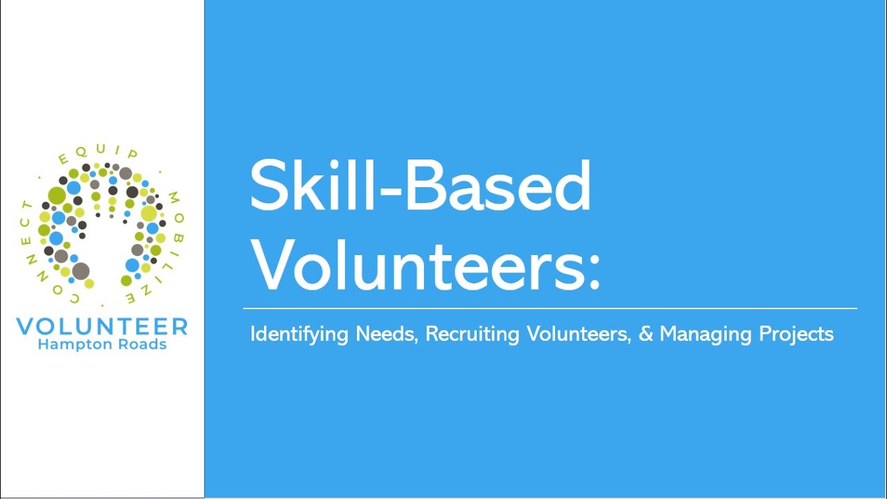 Skills-Based Volunteer Training 2020 - YouTube
