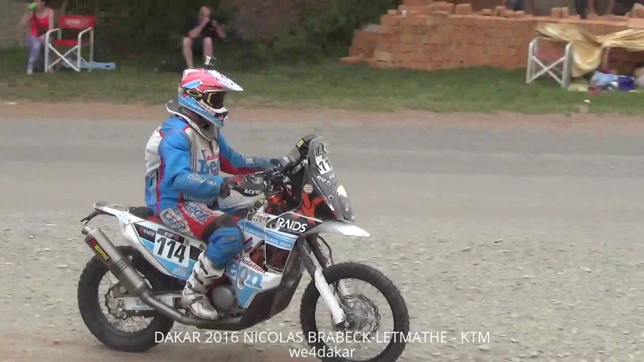 DAKAR 2016 NR.114 NICOLAS BRABECK-LETMATHE - KTM - YouTube