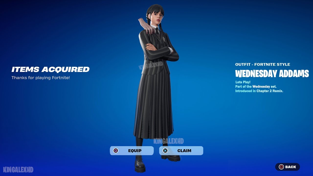 How To Get Wednesday Addams Skin for FREE In Fortnite (Unlocked LEGO ...