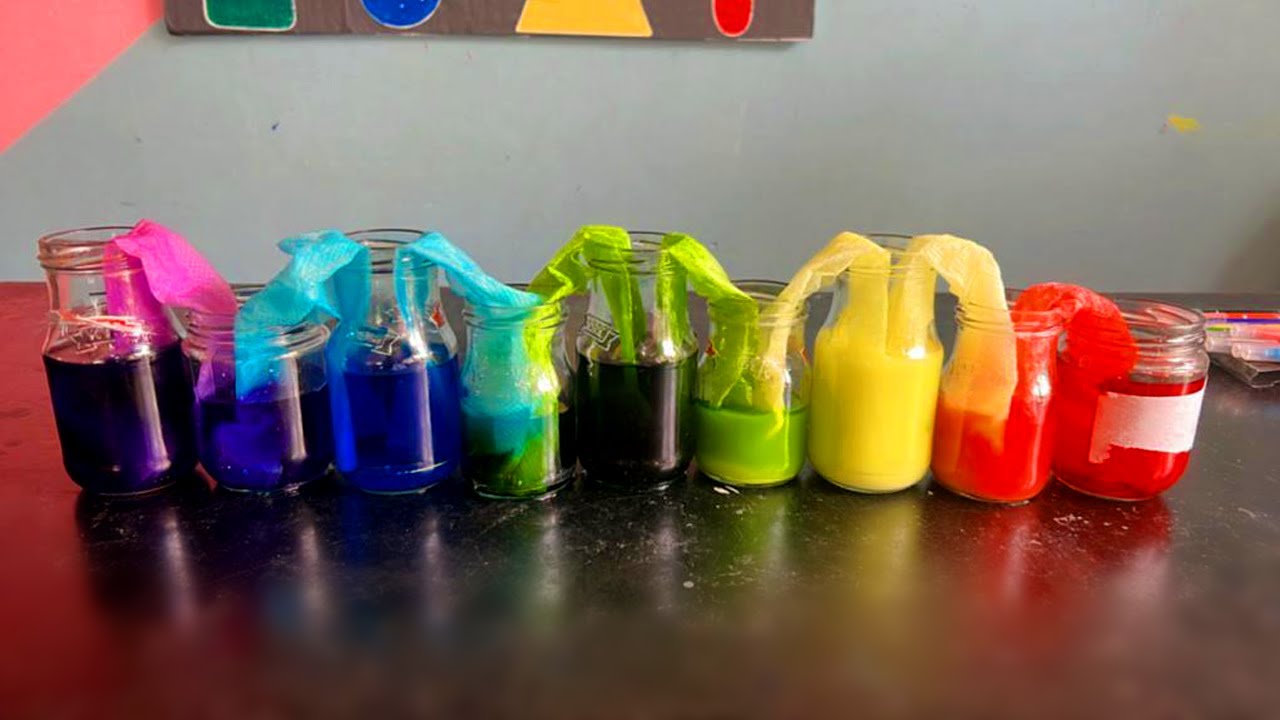 Mixing colours walking water science experiments for WIN WORLD kids ...