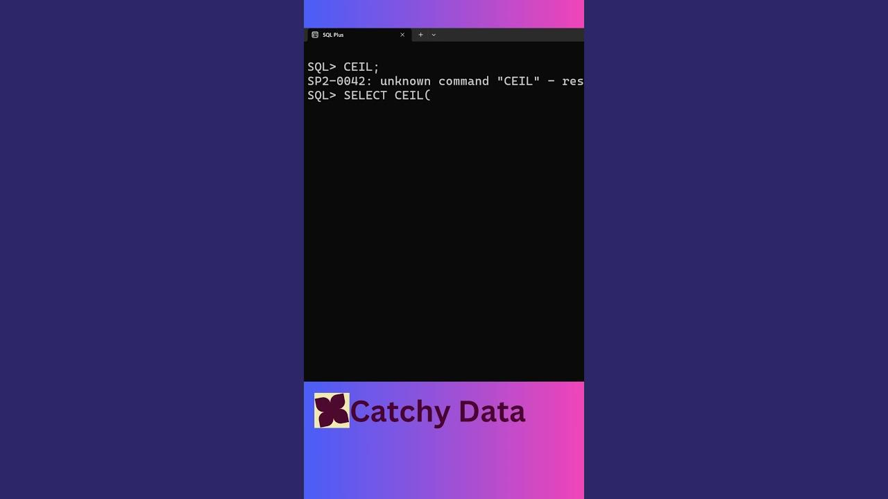 Ceil Function in SQL #sql #sqlinterviewquestions #sqltips - YouTube