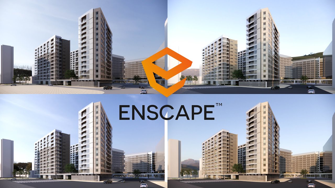 Enscape 3.3 Exterior SKY Background HDRI Glass Reflection Quick Test ...