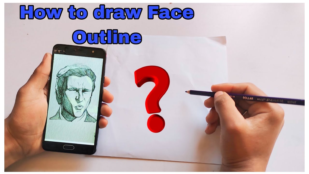 How to draw Face Outline | Simple Drawing step by step - YouTube
