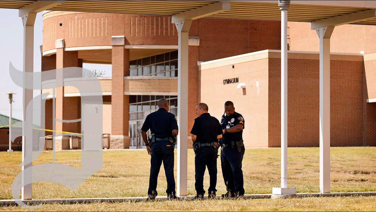 Police officials give an update following the shooting in Mansfield ...