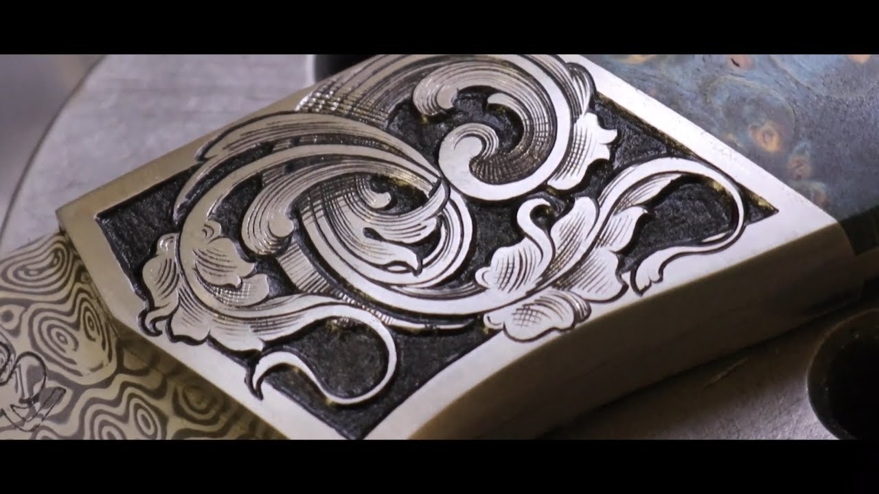 Making of tanto knife PART 2 (Finishing and engraving) - YouTube