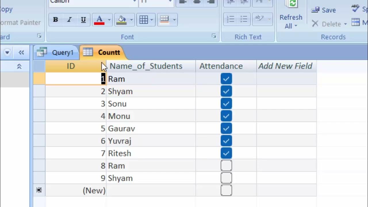 How to user or operator in SQL ms access 2007 || SQL in hindi || SQL me or operator kaise use ...