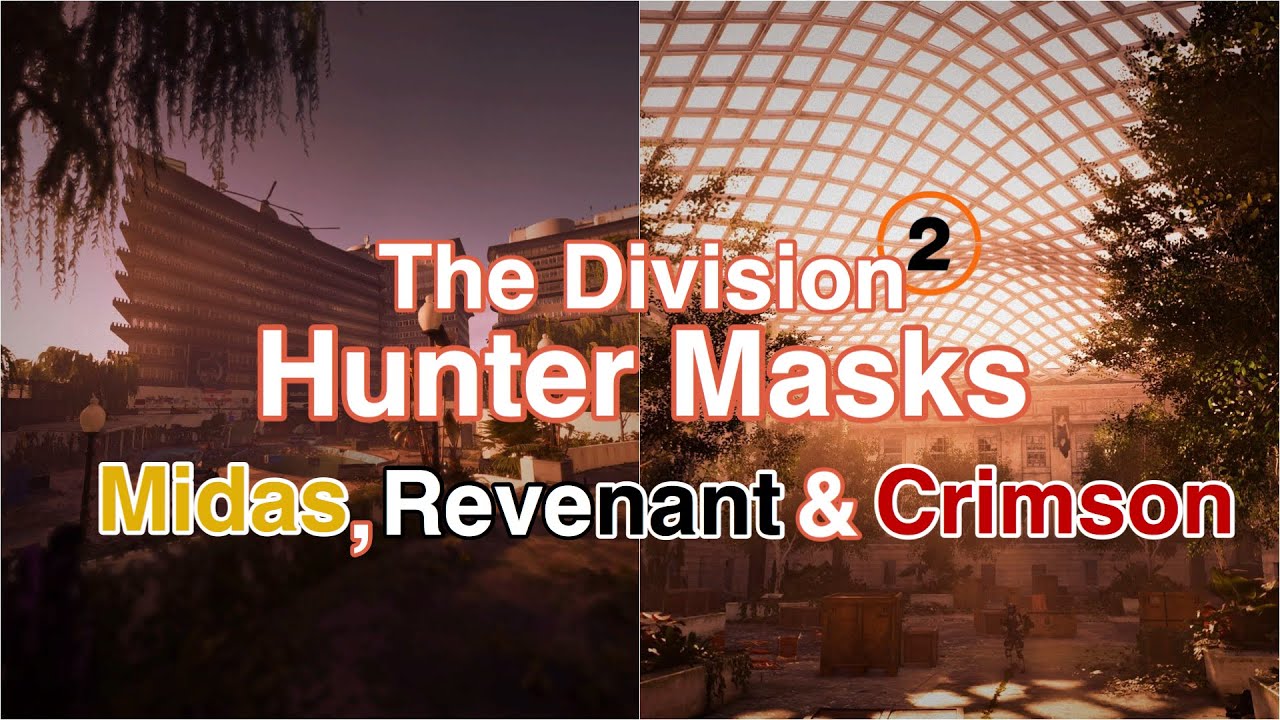 Tom Clancy's The Division 2: Hunter Masks Midas, Revenant & Crimson ...