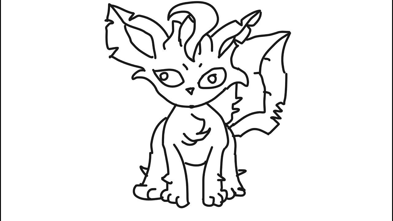 How to draw Leafeon Pokemon | Step by step guide - YouTube