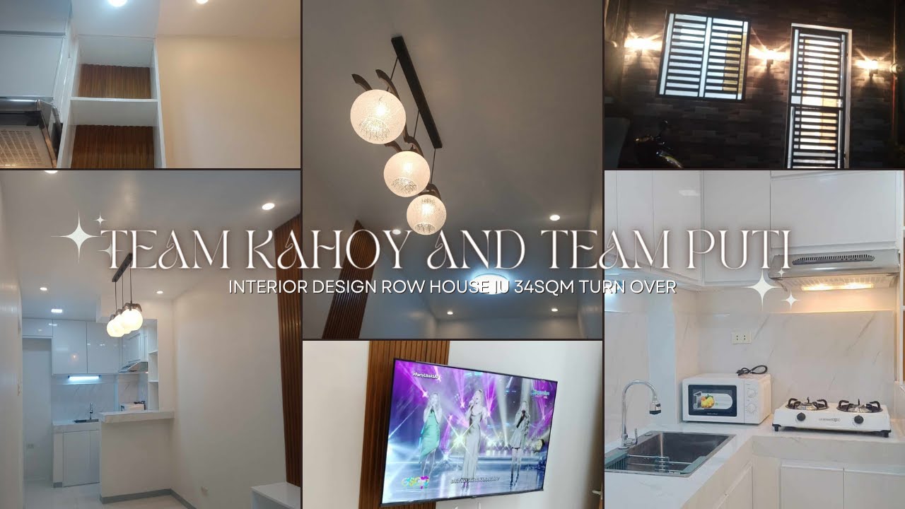 Team kahoy and Team puti Interior Design Row house | Inner Unit 34sqm ...