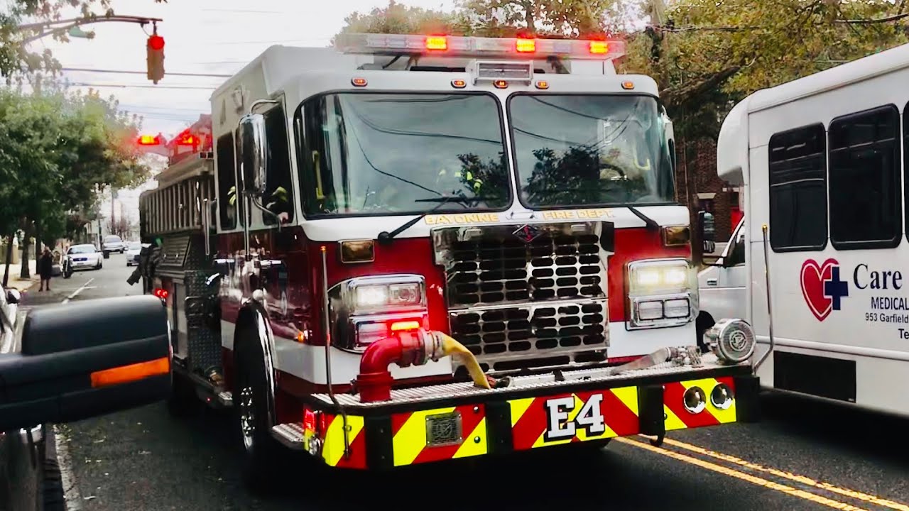 BRAND NEW BAYONNE FIRE DEPARTMENT ENGINE 4 RESPONDING FROM QUARTERS ON ...