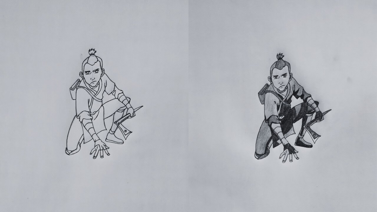 How to Draw Sokka from Avatar: The Last Airbender | Step-by-Step ...