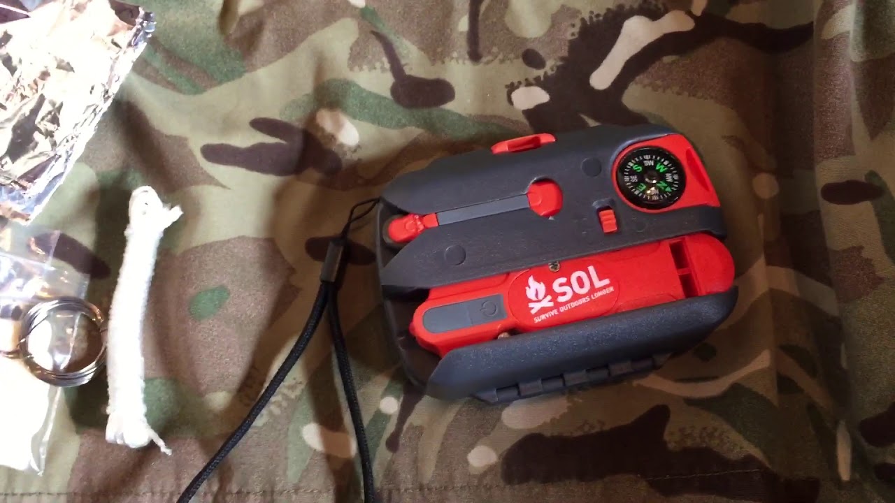SOL Survive Outdoors Longer Survival Kit - YouTube