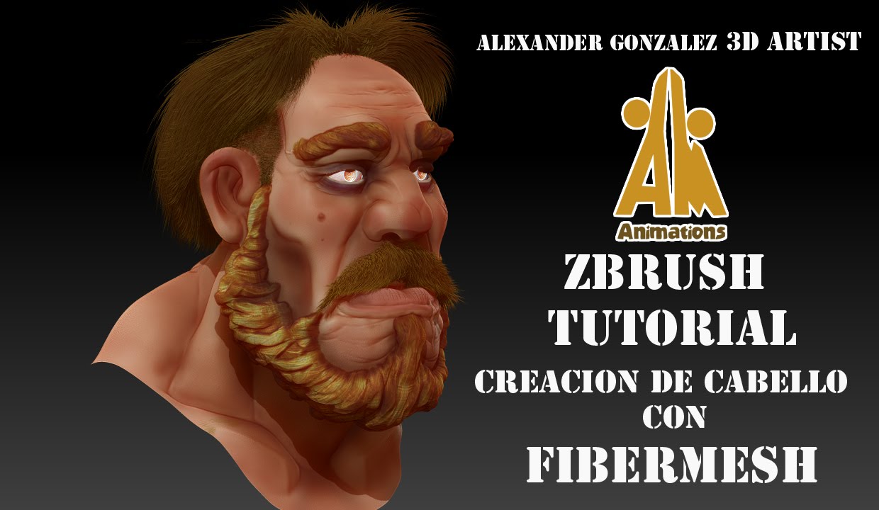 Tutorial Creating hair with fibermesh Zbrush - YouTube