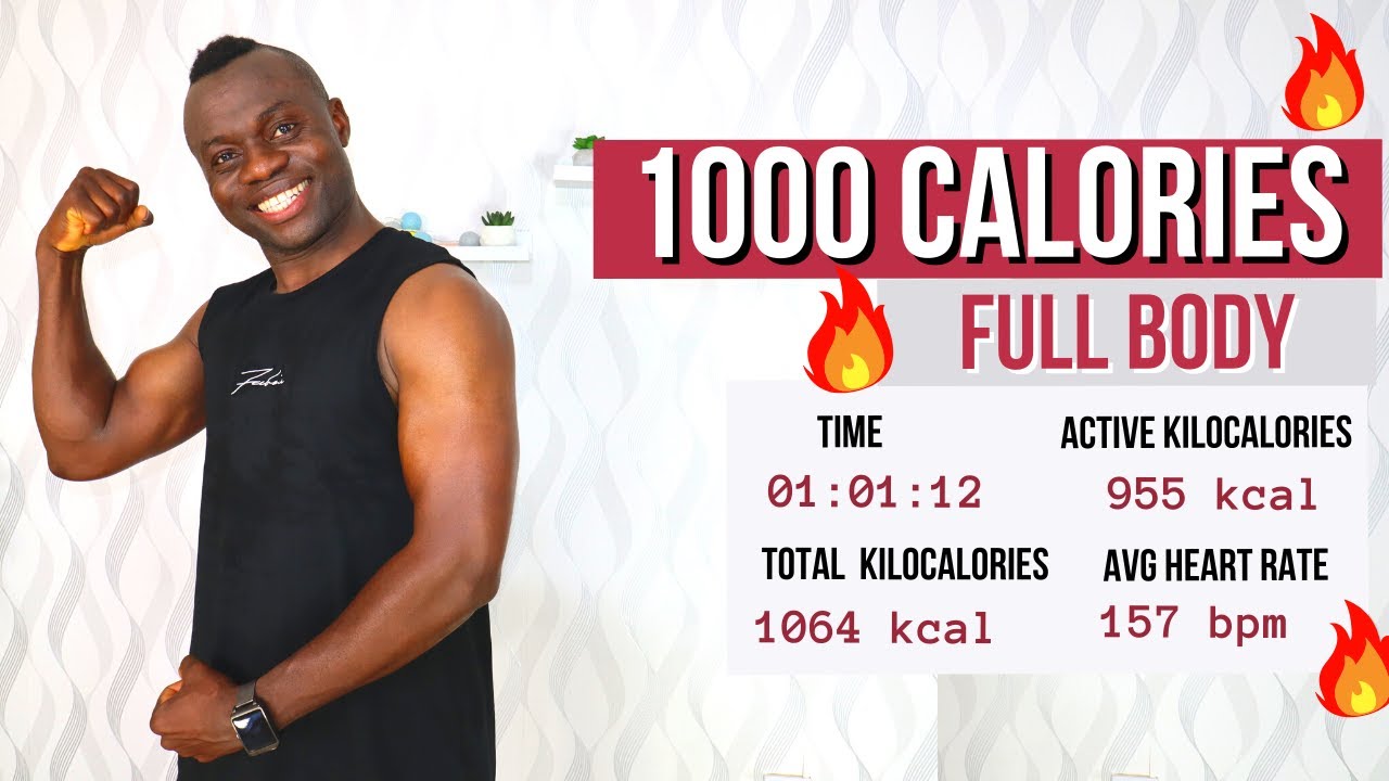BURN 1000 CALORIES With No Equipment 1 Hour Full Body HIIT CROSSFIT at ...