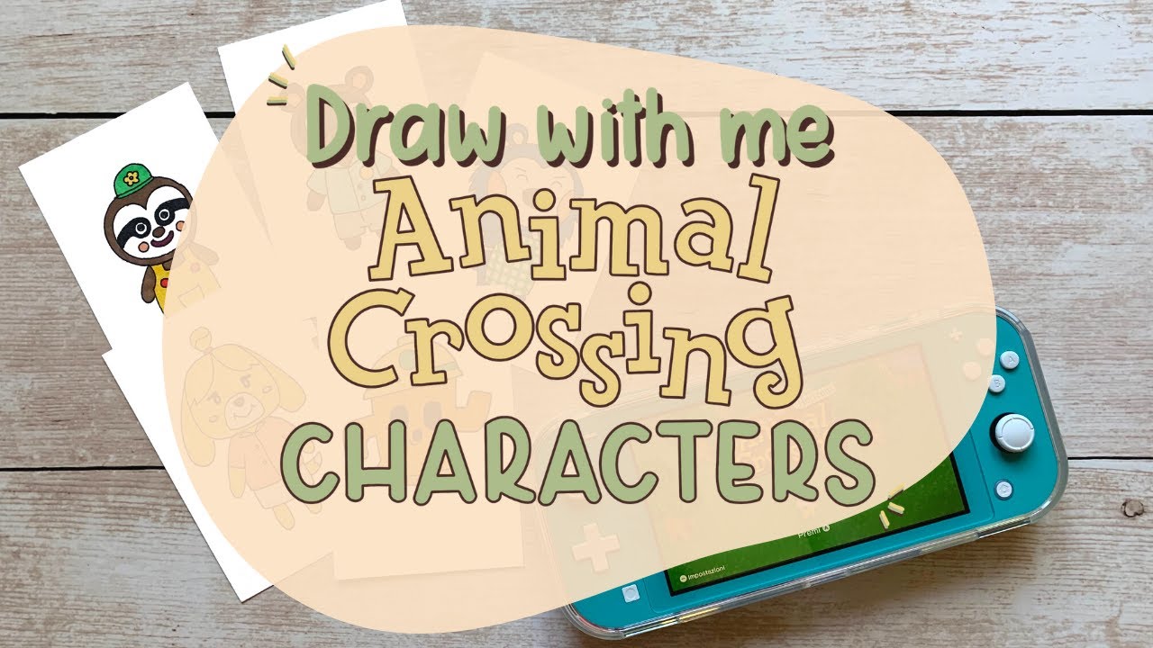 Draw with me ANIMAL CROSSING characters 🌱 + ACNH house tour ...