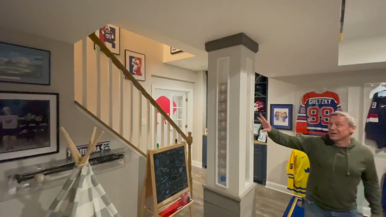 Art Sports Themed Basement My Best Friends 1970s Basement Gets A