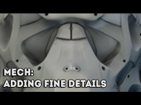 How to add fine Mech details in Mudbox - YouTube