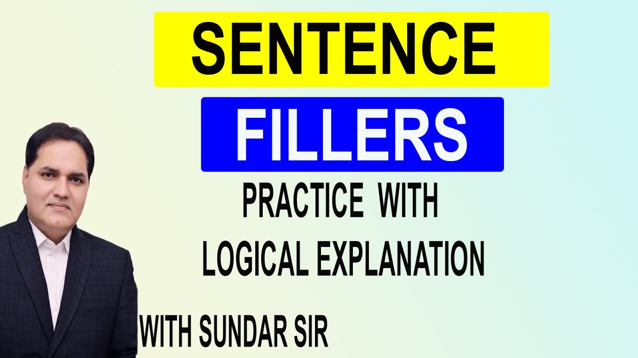 MOST IMPORTANT SENTENCE FILLERS | 2020 |ENGLISH BY SUNDAR SIR | LIVE ...