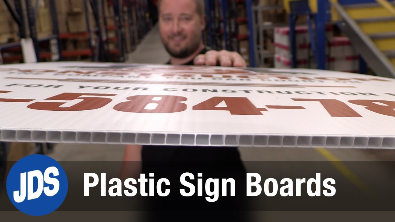 Corrugated Plastic Sheet Stock from JDS Sign Supply - YouTube