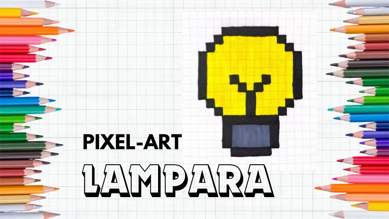 Como Dibujar una Lampara en Pixel Art - How To Draw a Bulb #pixelart # ...