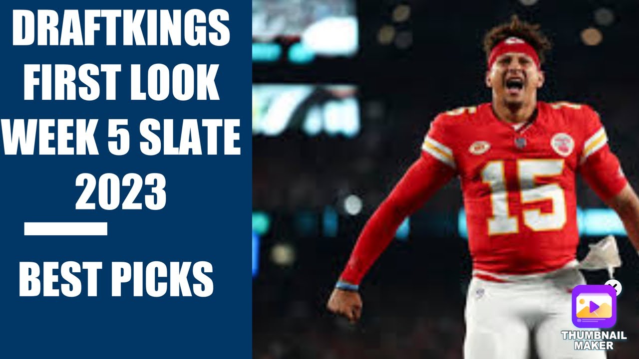 DRAFTKINGS FIRST LOOK NFL WEEK 5 SLATE 2023 - YouTube