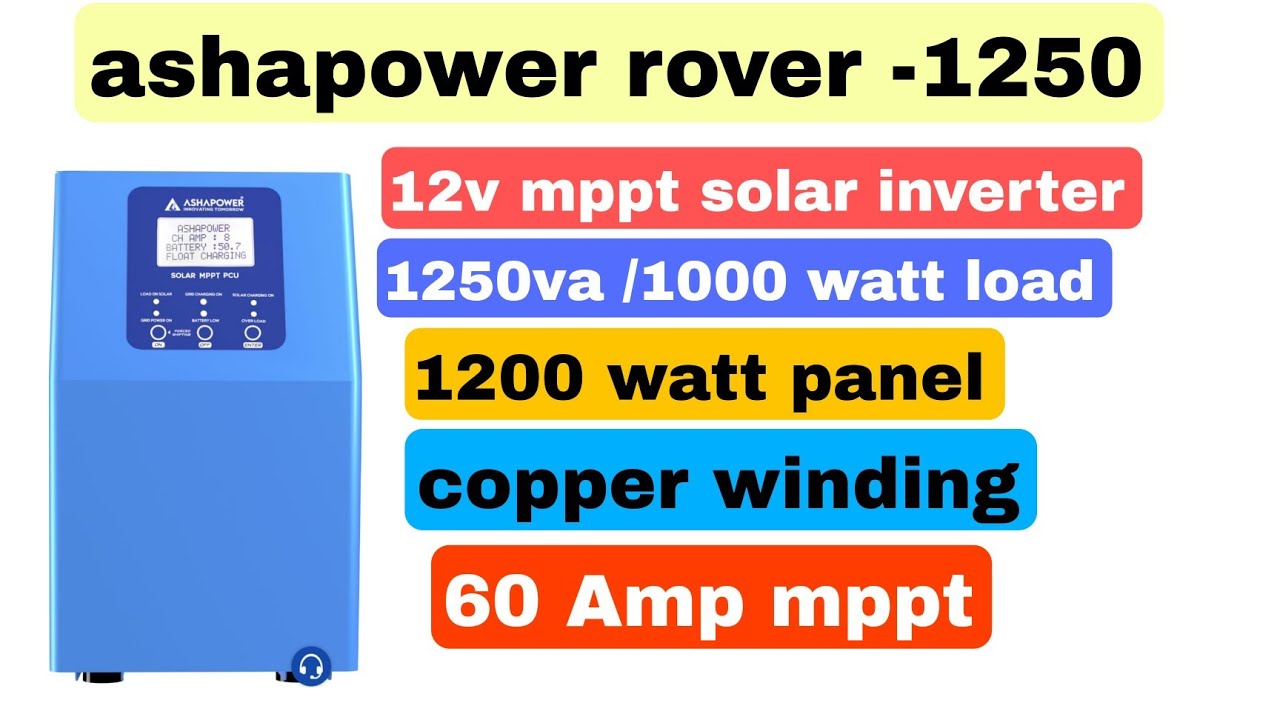 ashapower rover -1250 12v mppt solar inverter 2023 price | ashapower ...