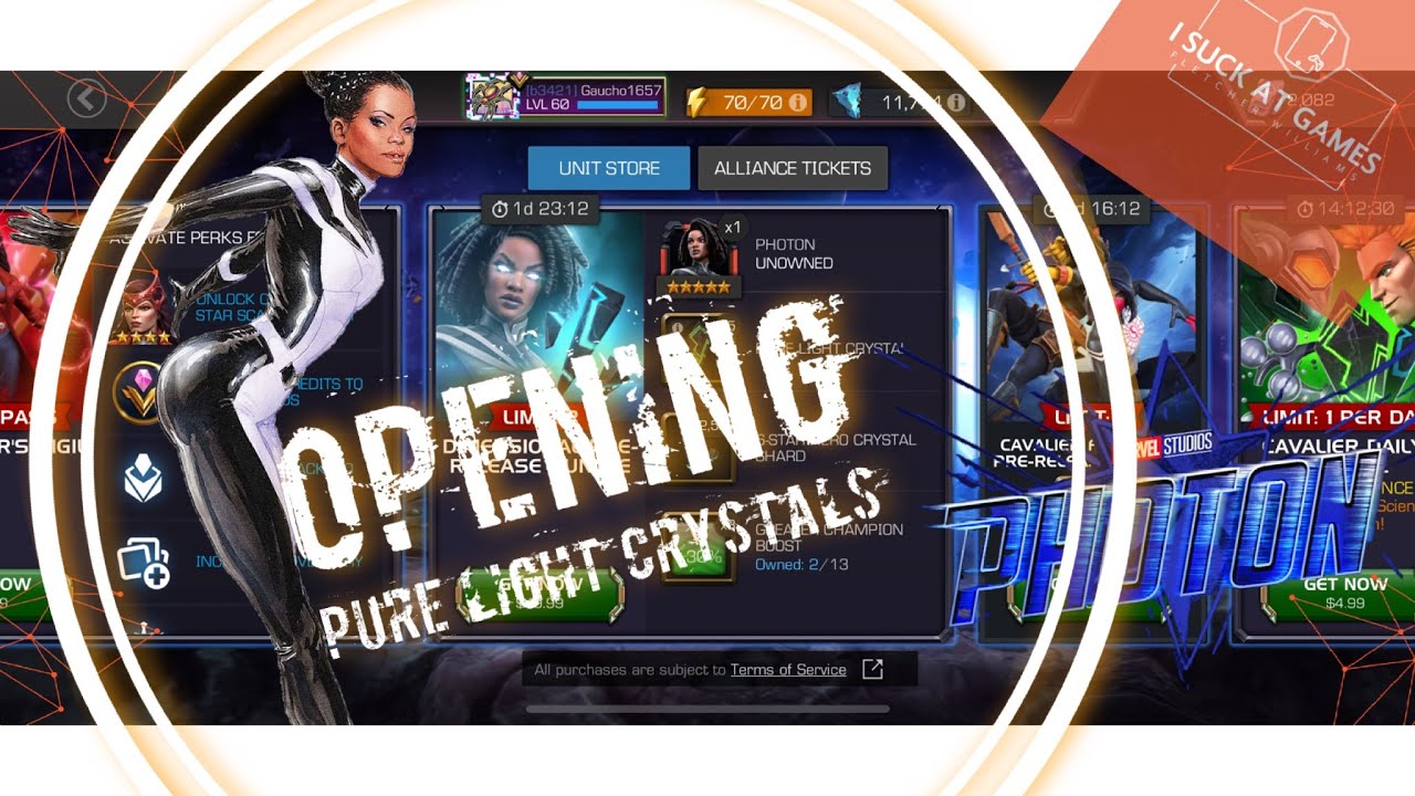 Pure Light Crystal Opening Looking 👀 For 6* Photon 🙌🏽 #mcoc - YouTube
