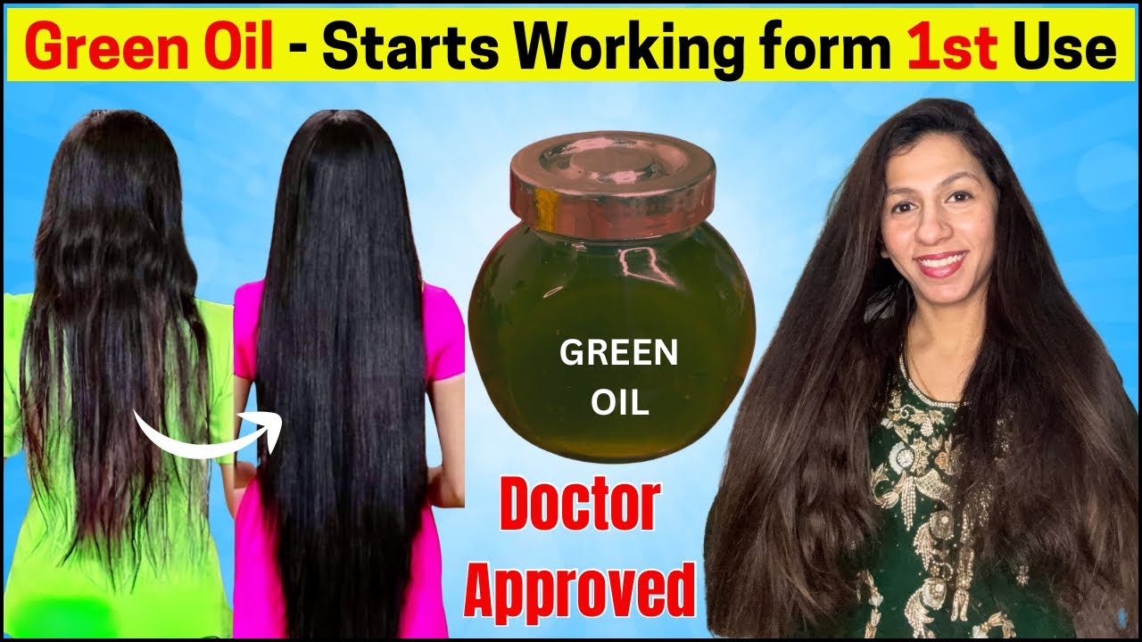 The Magical Green Oil That Gives You Long, Thick hair growth. Treats ...