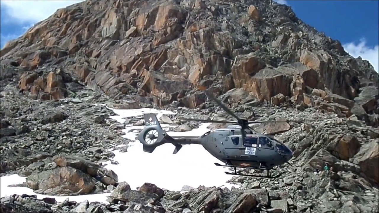 Swiss Army Helicopter Take Off Swiss Alps - YouTube
