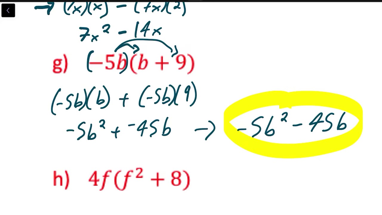 BC Math 9 - 4.4 Multiplying Monomials and Polynomials - YouTube