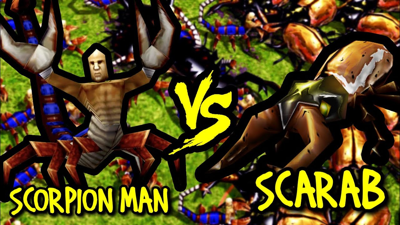 200 SCORPION MEN vs 200 SCARABS | Age of Mythology - YouTube