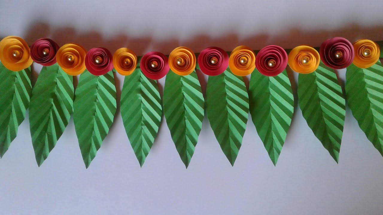 Toran Making Ideas | Paper Toran | Door Toran | Diwali Decoration Ideas ...