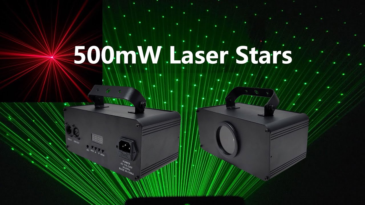 500mW Laser Stars - YouTube