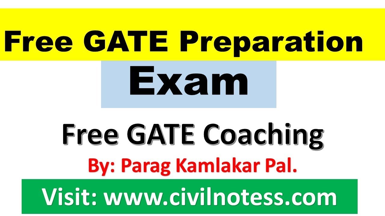 GATE exam free test on Civil Engineering Topic (GATE 2019) - YouTube
