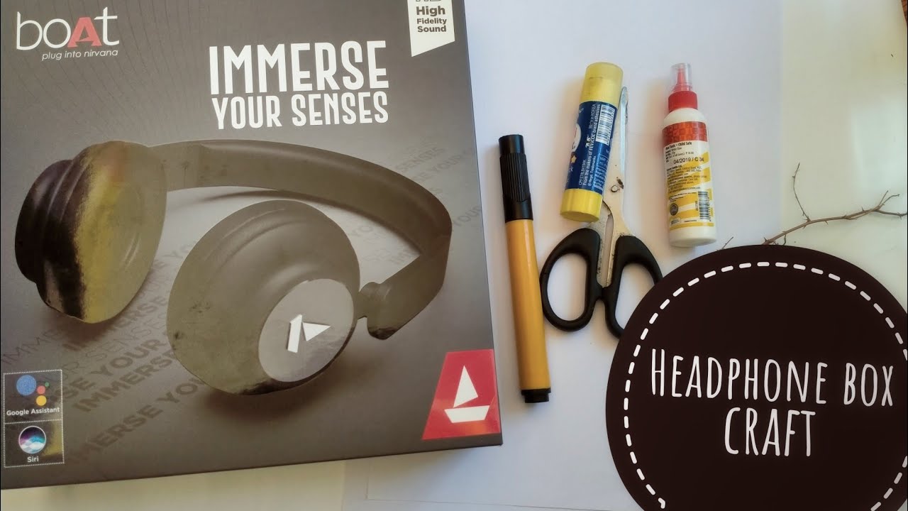 How to reuse a empty headphone box craft ideas/cardboard box craft ...