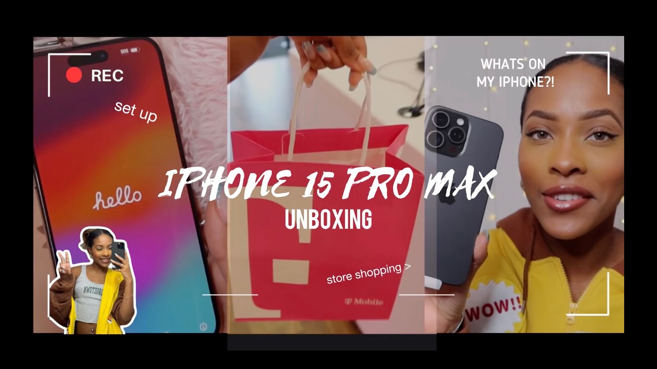iPhone 15 Pro Max Unboxing! (Brand new, Shopping, What's on my iPhone ...