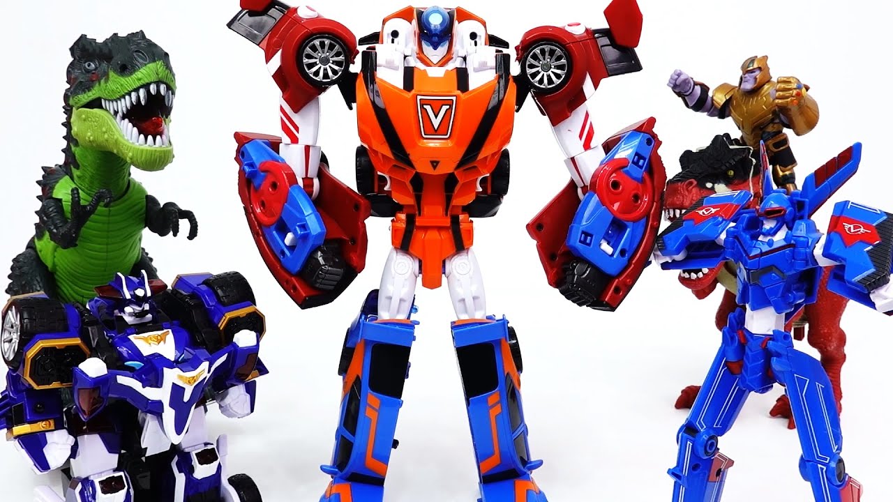 Tobot V Friends Are In Danger~! Three Vehicle Combine Into Grand ...