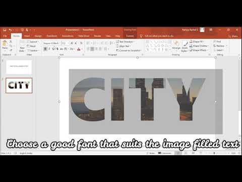 How to fill TEXT with IMAGE in PowerPoint - YouTube