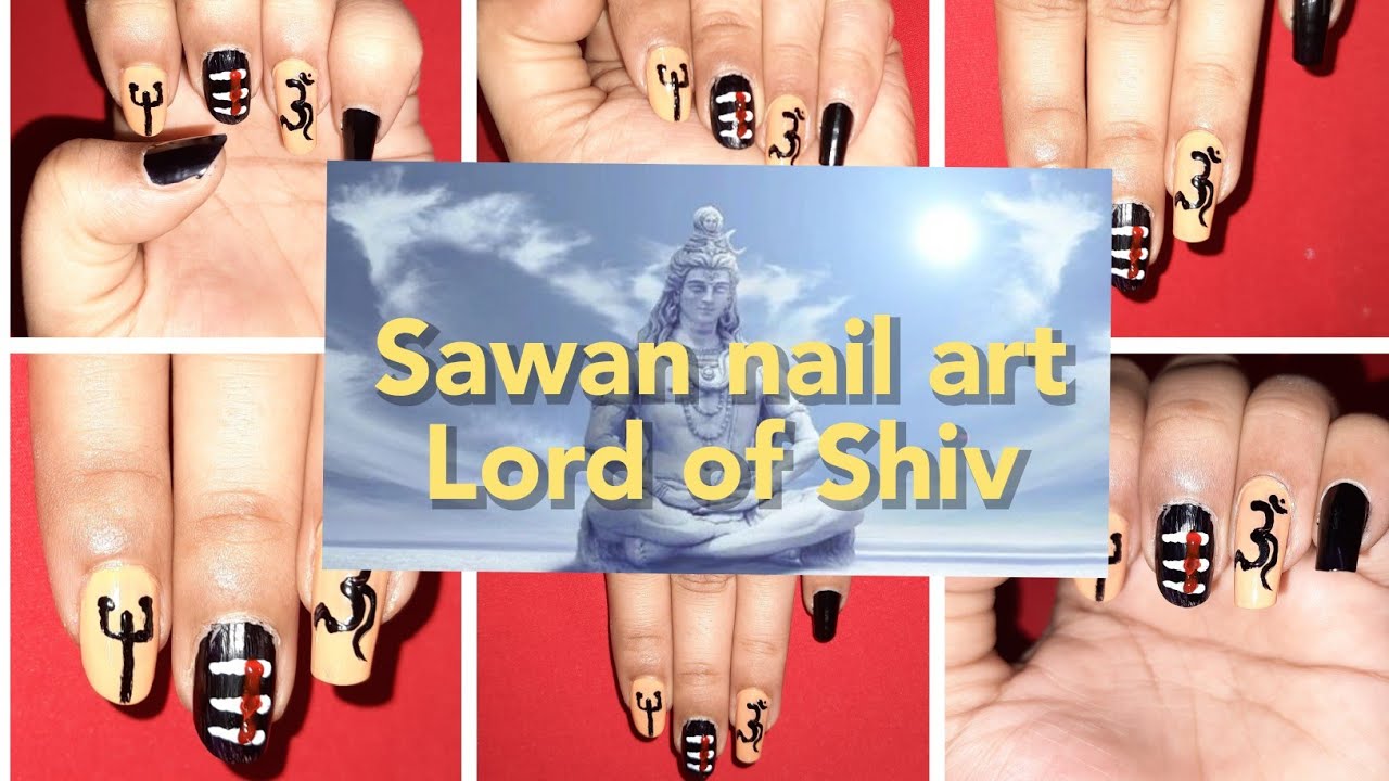 Sawan Nail Art Lord of Shiva 🔱🕉🙏 #lordshiva - YouTube