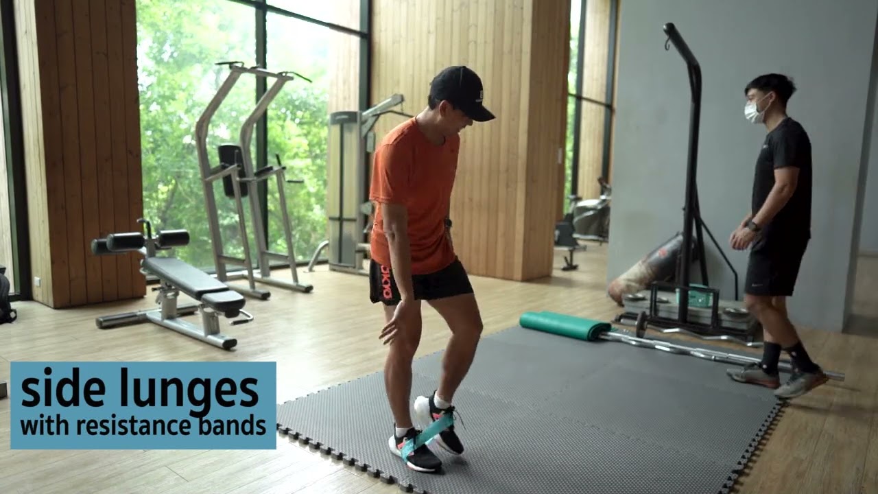 spider lunge ,lateral lunge with resistance band, Rotational Exercises ...