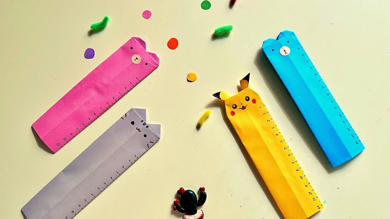 How to Make Cute Animal Shaped Paper Rulers, The Origami Kingdom - YouTube