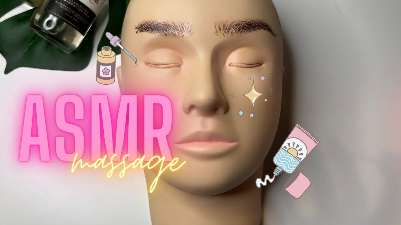 ASMR skincare routine (massage) on mannequin ️ - YouTube