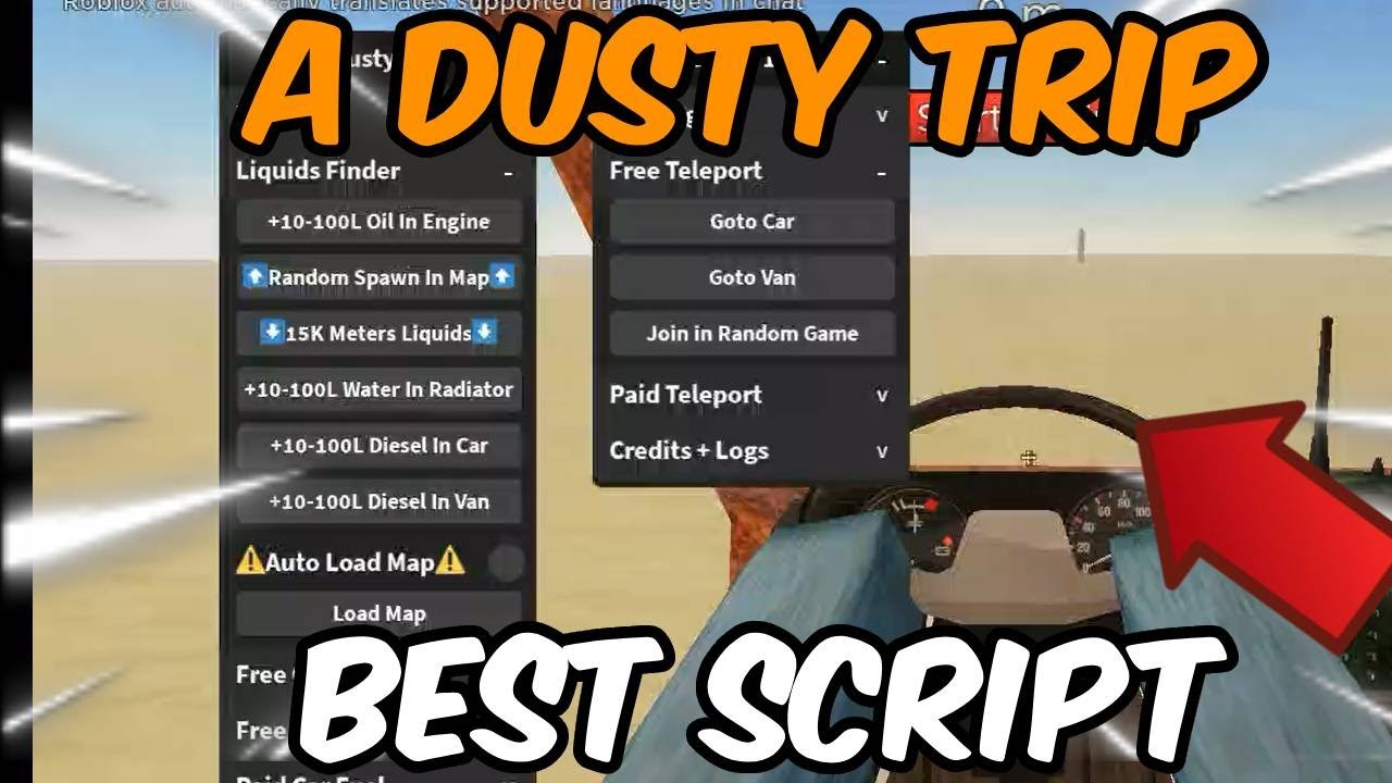 [Updated] Roblox a dusty trip script (Inf Fuels, Get Badges, Load Road ...
