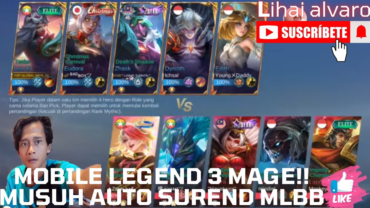 MOBILE LEGEND 3 HERO MAGE!! MUSUB AUTO SUREND CUK MLBB - YouTube