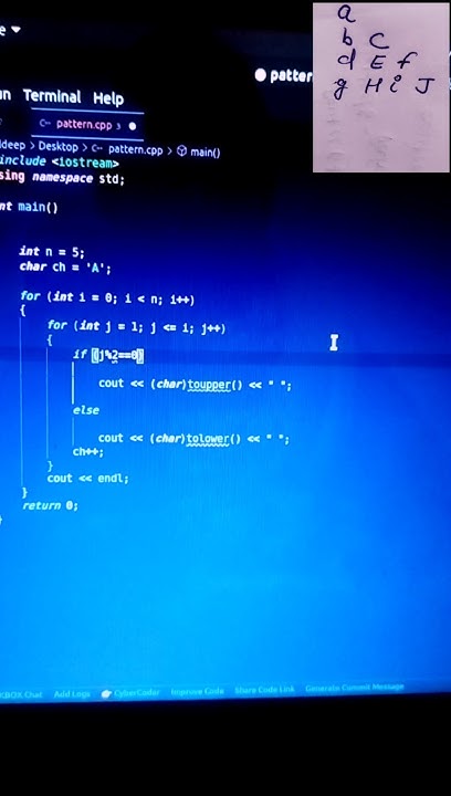 Pattern program#computerscience #dsa - YouTube