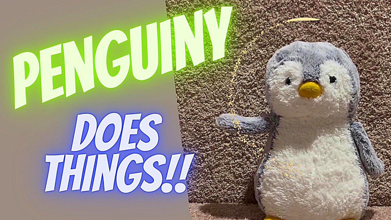 Magical Penguin - Penguiny Holds His Right Arm (Wing) Up!! 😃🐧 #penguin #babypenguin - YouTube