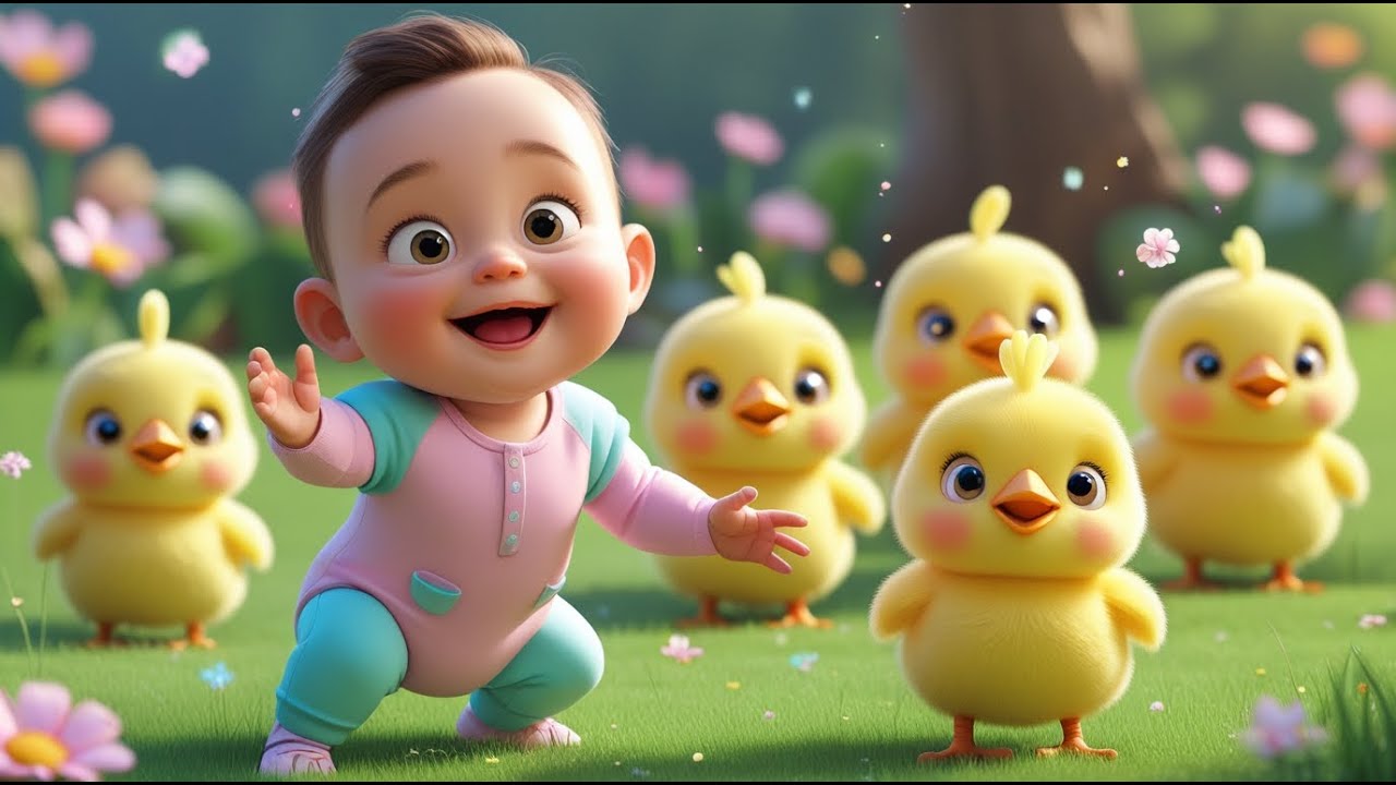 5 Colorful Little Chicks Song for Kids | Counting and Animal Rhyme ...