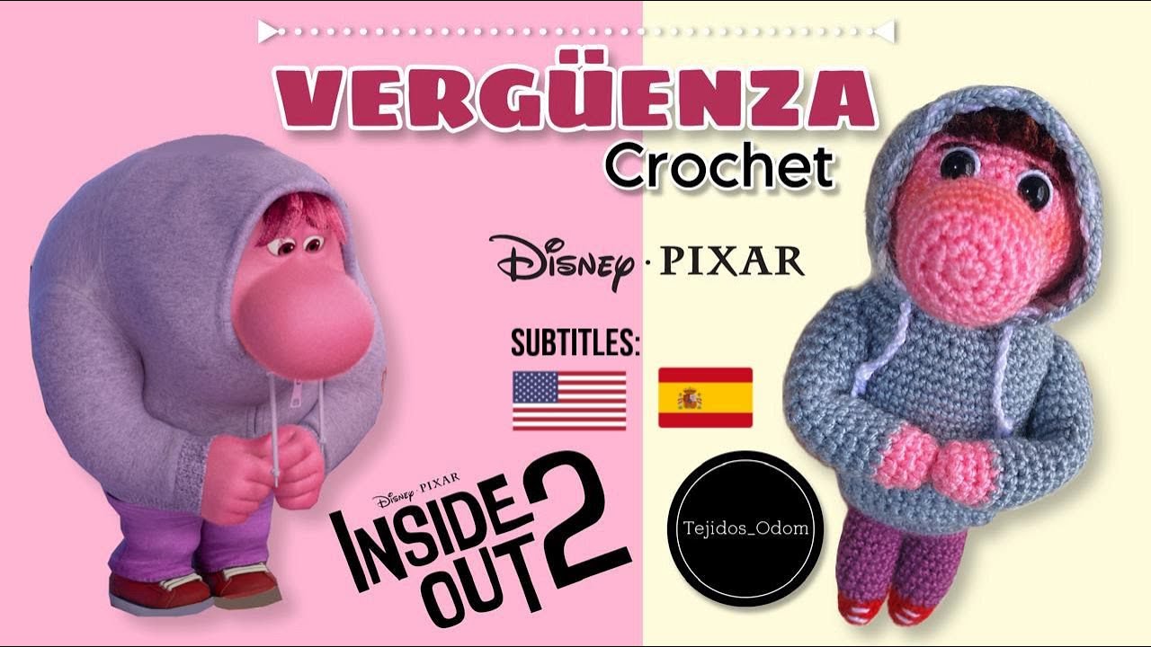 INTENSAMENTE 2 / VERGÜENZA tejido a CROCHET, Subtitles ENG/ESP 🇺🇸-🇪🇸 ...