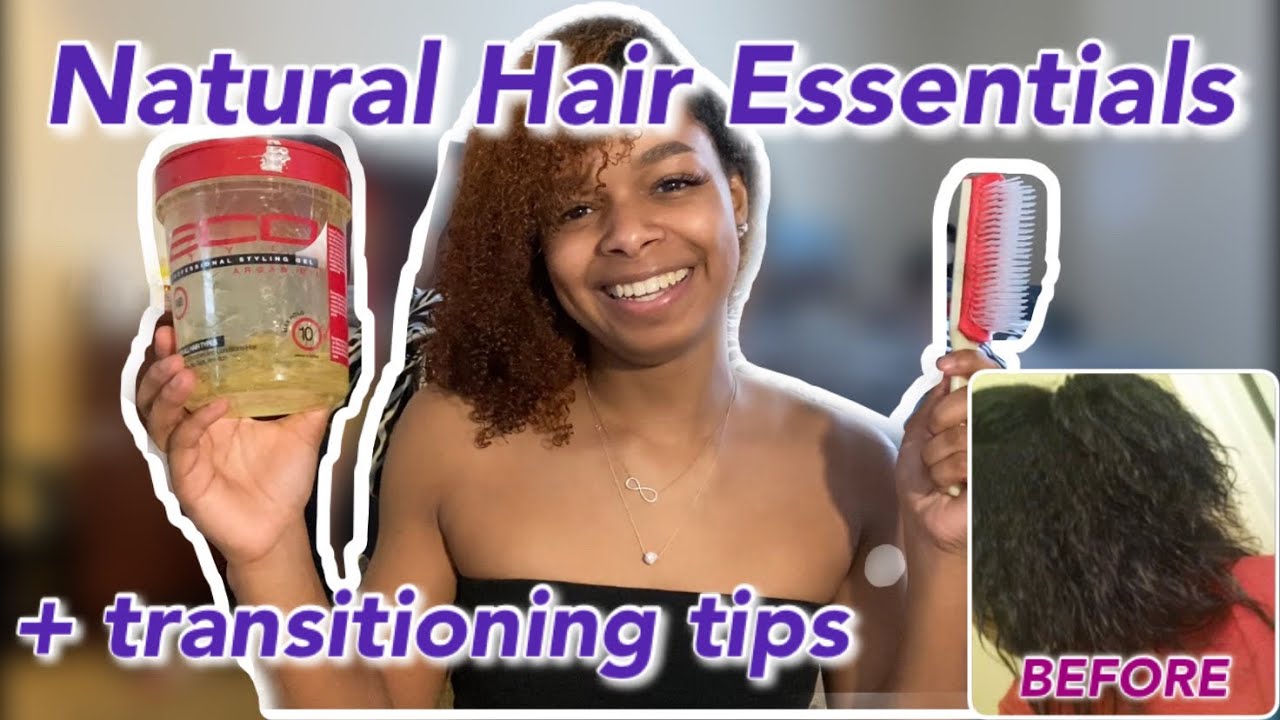 Natural Hair Essentials + Transitioning Tips | aliyah s - YouTube