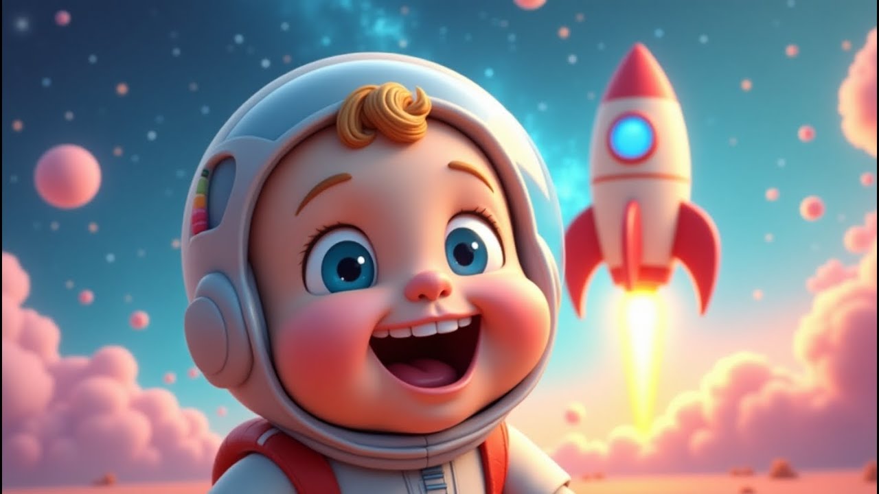 Cu racheta in spatiu cosmic! Hai Copii: 1..2..3!!! Cantece pentru copii ...
